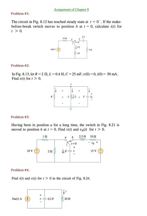 Solved Assignment Of Chapter Problem The Circuit In Chegg