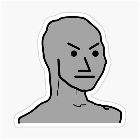 Angry Npc Meme Sticker For Sale By Lawsky Art Redbubble