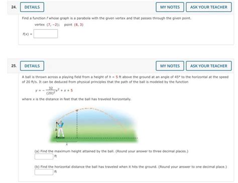 Solved Find A Function F Whose Graph Is A Parabola With The