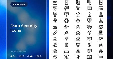Data Security Icons Icons Ft Alarm And Binary Envato