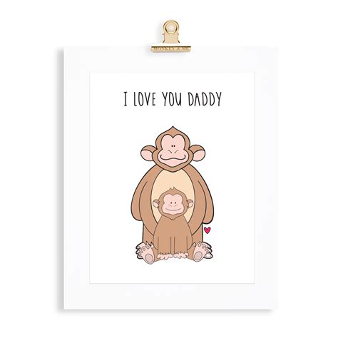 Monkey Print Love You Daddy Monkey And Me