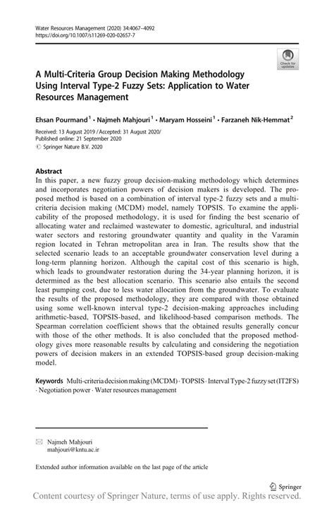 A Multi Criteria Group Decision Making Methodology Using Interval Type