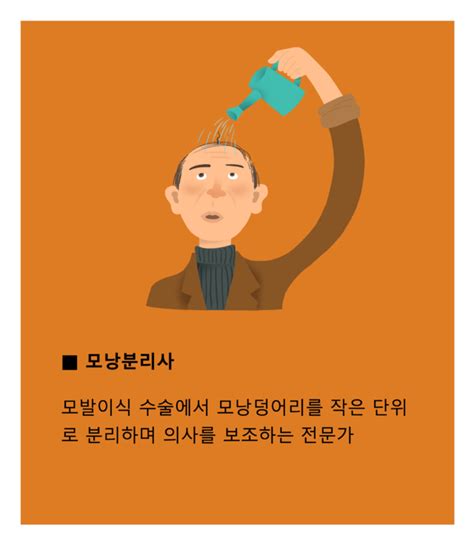 [박용인의 Job카툰] 모낭분리사 모발이식 수술서 시술자의 모낭을 분리하는 전문가