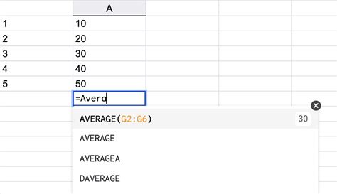 Calculate And Apply Averages In Sheets