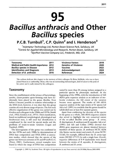 Bacillus Anthracis And Other Bacillus Species Pdf Bacillus Dna Sequencing