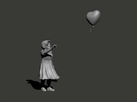 Stl File Balloon Girl・design To Download And 3d Print・cults