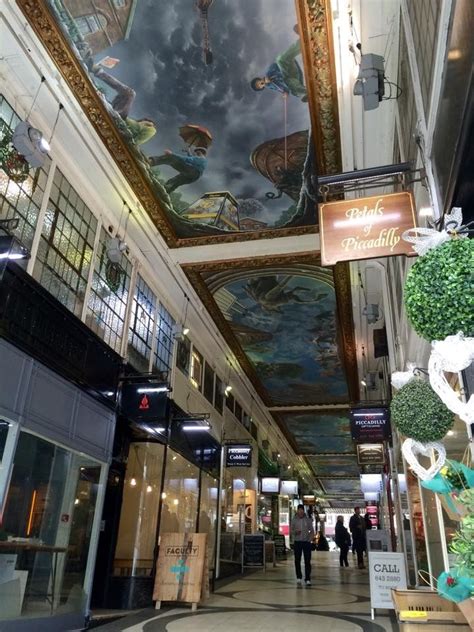 Piccadilly Arcade Beautiful Ceiling Murals Near New Street Birmingham