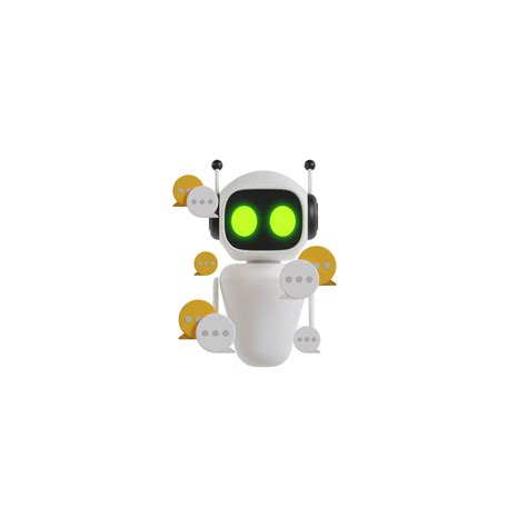 3d Isolated Customer Service Robot Icon 11125426 Png