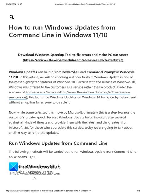 how to run windows updates from command line in windows 11 10 pdf