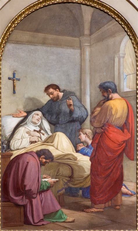 Rome The Fresco Of St Augustine And His Mother St Monica In