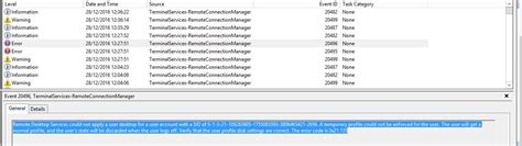 Solved Windows Event Message Remote Desktop Services Could Not Apply A User Desktop For A User