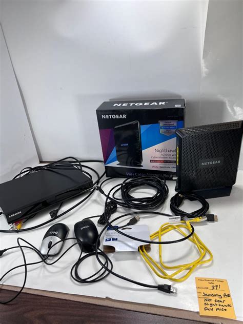 NetGear Night Hawk Cable Modem Router Samsung DVD Player Dell Mice EstateSales Org