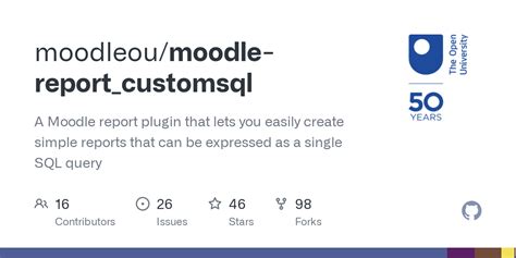 Github Moodleoumoodle Reportcustomsql A Moodle Report Plugin That Lets You Easily Create