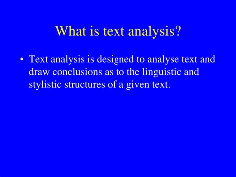 PPT TEXT ANALYSIS PowerPoint Presentation Free Download ID 9658969