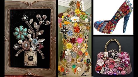 50 Ideas To Upcycle Your Old Jewelry Into Art Ep2 In 2024 Old