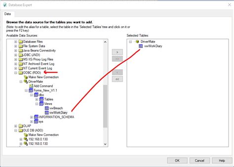 Crystal Reports 2008 Will Not Allow Me To Add A Specific View As A Datasource Stack Overflow