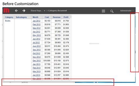 kb441196 how to customize the scroll bar weight in report service document on microstrategy web