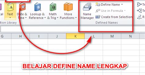 Belajar Excel Cara Buat Dan Edit Define Name Box Berikut Contohnya