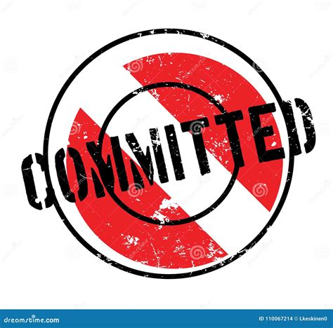 Committed Rubber Stamp Stock Vector Illustration Of Contractual