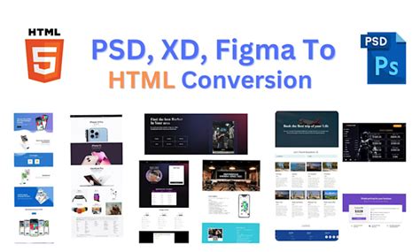 Convert Psd Xd Figma To Html Css Or Design Landing Pages By Bhatti