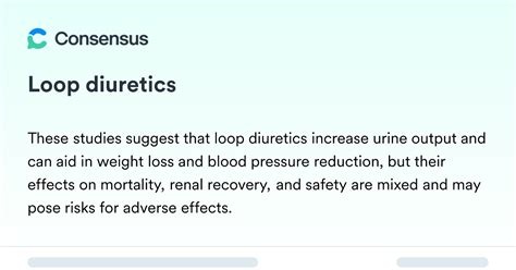 Loop Diuretics Consensus Academic Search Engine