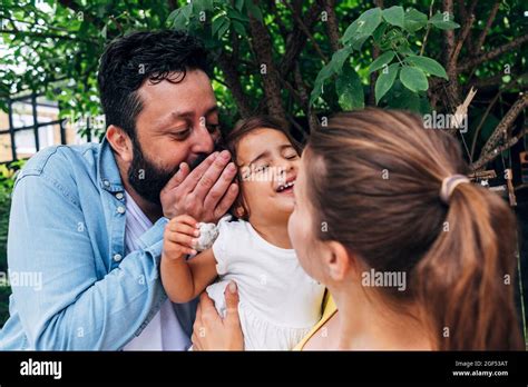 Father Whispering In Ear Babe Hi Res Stock Photography And Images Alamy