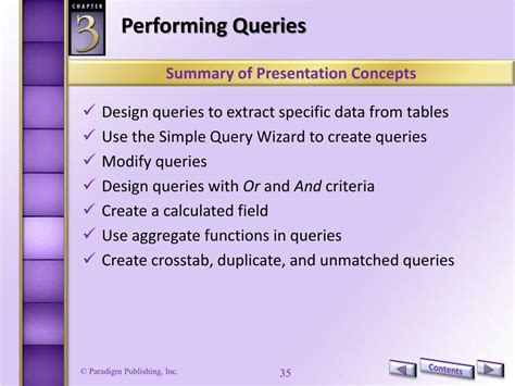 Ppt Access 2010 Level 1 Unit 1 Creating Tables And Queries Chapter 3 Performing Queries