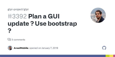 Plan A GUI Update Use Bootstrap Issue Glpi Project Glpi