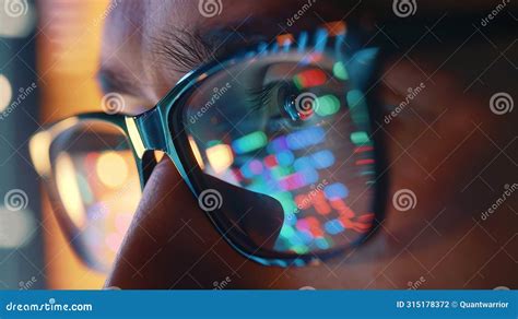 Generative Ai Focused Developer Coder Wears Glasses Working On Computer Looking At Programming