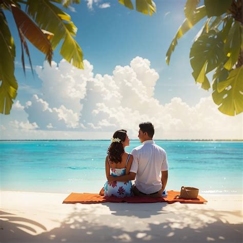 Premium Photo Couple On A Tropical Beach At Maldives