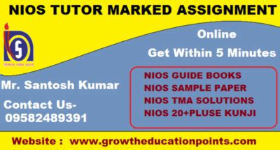 Nios Solved Assignment Question With Answer 2021 22 Nios Solved Assignment 2025 26 Nios Solved