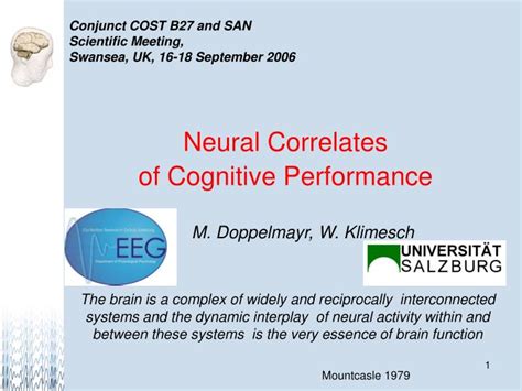 Ppt Neural Correlates Of Cognitive Performance Powerpoint Presentation Id4123852