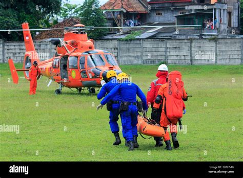 Action Of The National Search And Rescue Agency Basarnas Evacuated Victims Of Natural Disasters