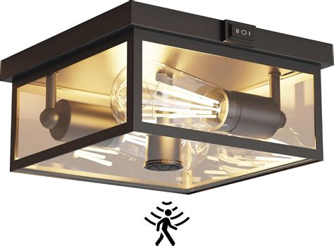 Craftersmark Outdoor Ceiling Light With Motion Sensor Flush Mount