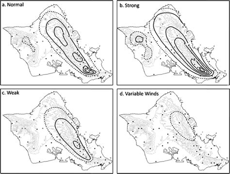Daily Rainfall Frequency Mm Over Oahu For Undisturbed Days With Download Scientific