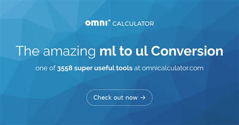 Ml To Ul Conversion