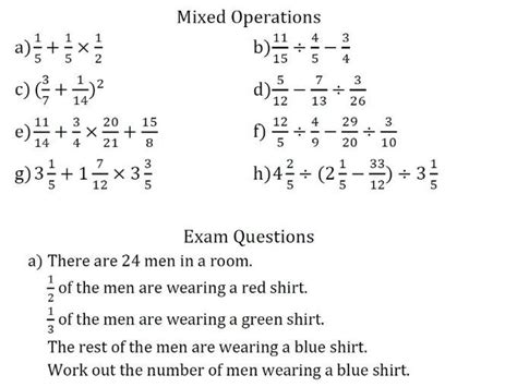 Fractions Four Operations Worksheet Teaching Resources Worksheets Library