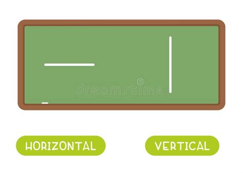 Opposites Concept Horizontal And Vertical Word Card For Language Learning Stock Vector