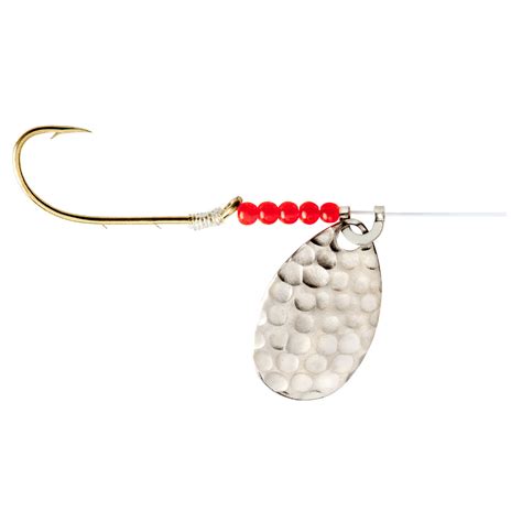 Lindy Little Joe Red Devil Spinner Lure Rig Hammered Nickel Sz 4