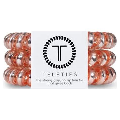 Teleties Spiral Hair Coils 3 Pack Large Millennial Pink