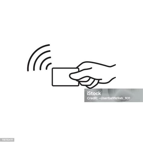 비접촉식 결제 신용 카드 및 핸드 탭 페이 웨이브 로고 벡터 무선 Nfc 및 비접촉식 페이 패스 아이콘 가까운에 대한 스톡 벡터 아트 및 기타 이미지 Istock