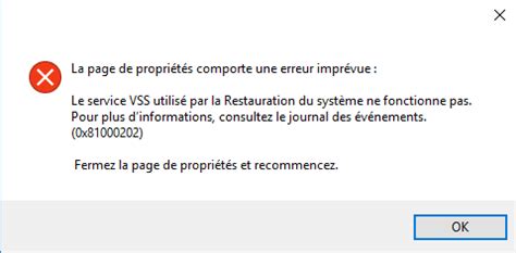 TSHOOT VSS Service The VSS Service Used By The System Restore Does Not Work SYS Advisor