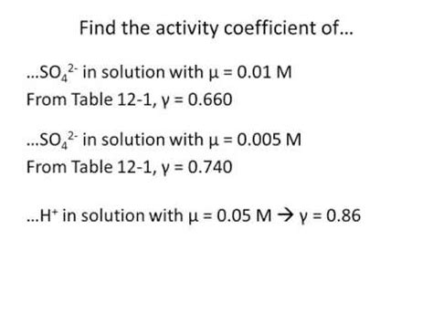 How Do You Calculate Activity And Activity Coefficient