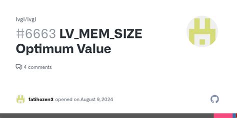 Lvmemsize Optimum Value · Issue 6663 · Lvgllvgl · Github
