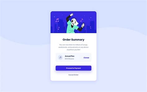 frontend mentor order summary component built with html and css flexbox coding challenge
