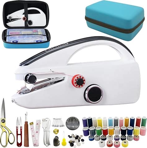 Handheld Sewing Machine Heavy Duty With Blue Leather