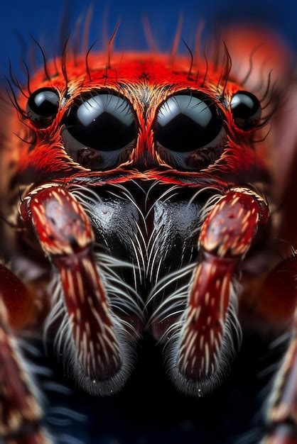 Premium AI Image Amazing Spider Macro Photography Generated By Ai