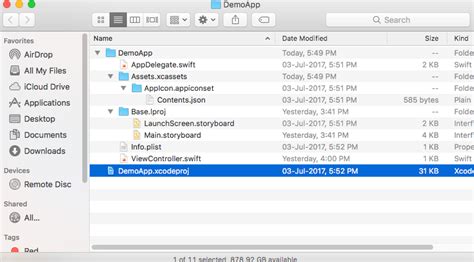 Overview Of The Project Navigator In Xcode Code T Ps
