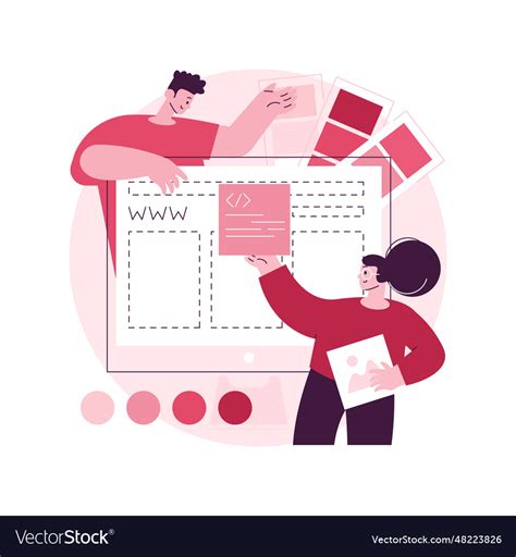 Website Template Abstract Concept Royalty Free Vector Image