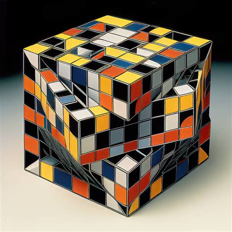 M C Eschers Rubiks Cube 1 By Enlightenedspaceman On Deviantart